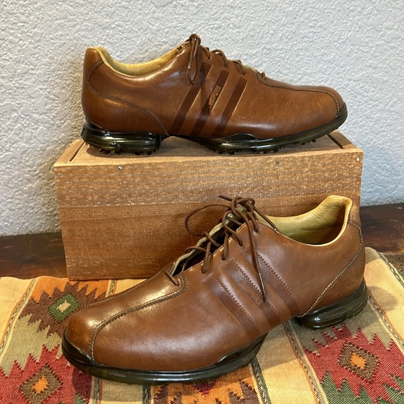 adidas | Shoes | Adidas Adipure Z Brown Leather Golf Shoes | Poshmark